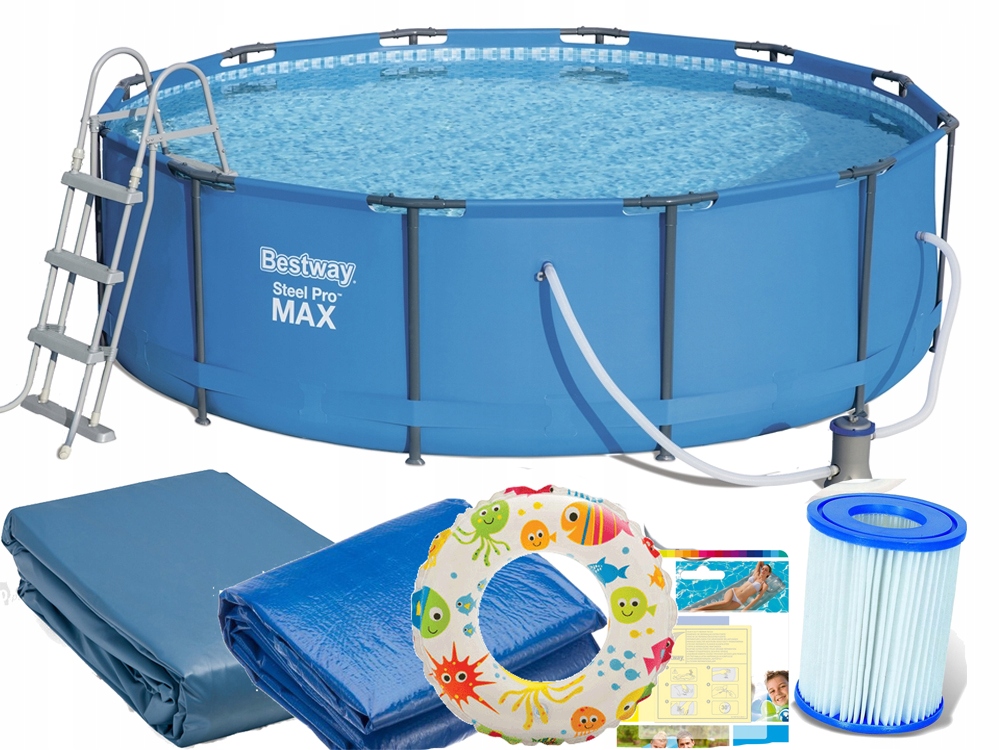 BESTWAY 56418 11w1 BASEN STELAŻOWY 366x100 +GRATIS - 9084227117 - oficjalne archiwum Allegro