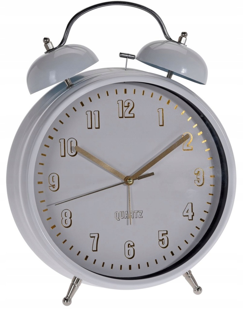 BUDZIK z DZWONKAMI RETRO biały zegar stojący duży - 9798911616 ...