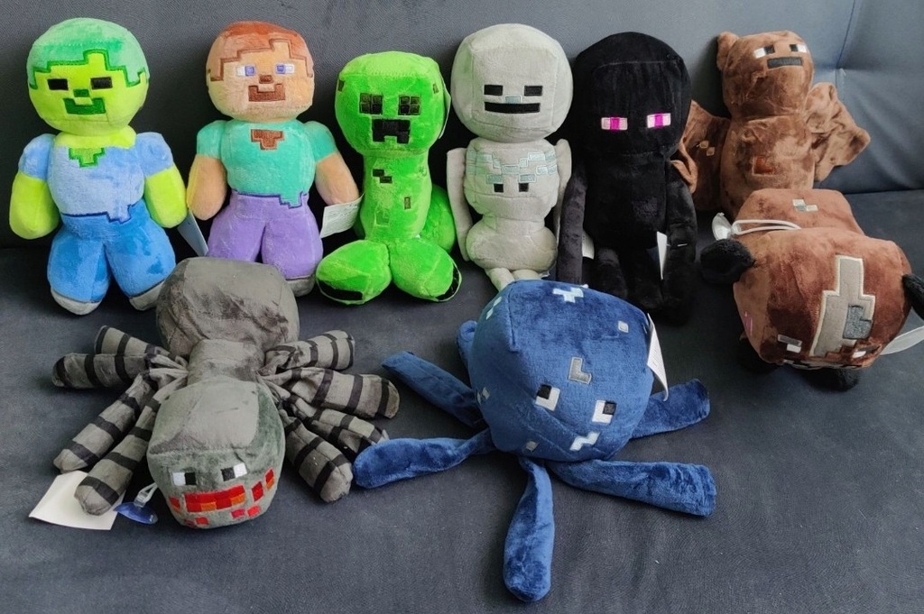 Pluszaki maskotki minecraft 9 szt - 11438637882 - oficjalne archiwum ...
