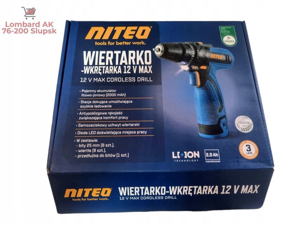Wkrętarka akumulatorowa Niteo 12 V - LOMBARD AK - 12672378514 - oficjalne archiwum Allegro