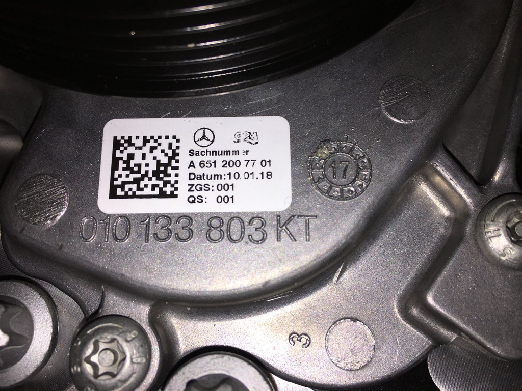 Mercedes C E,G,S 2,2CDi pompa wody A6512007701 now - 7750390159 ...