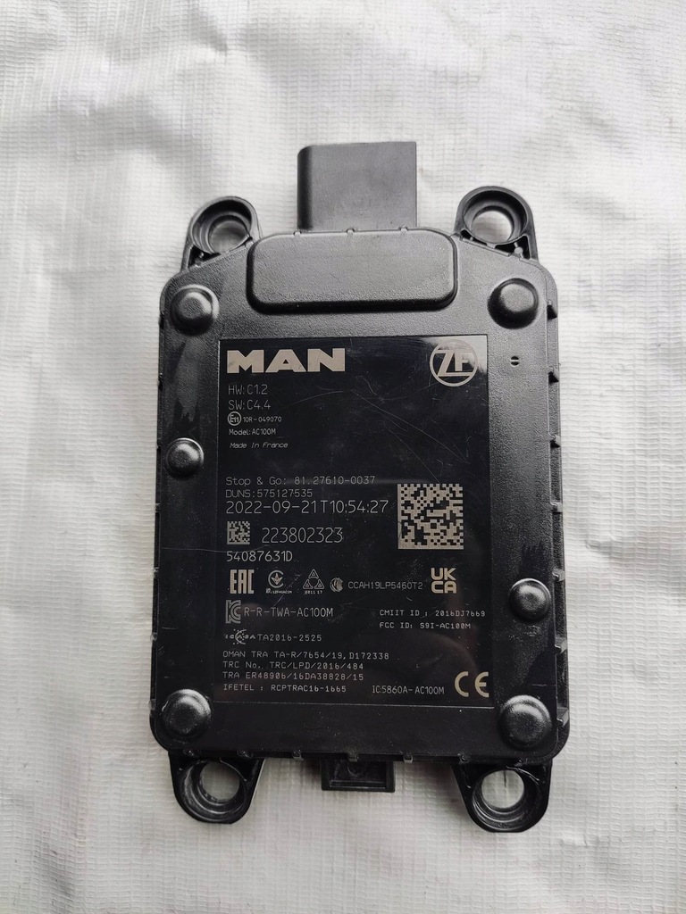 RADAR SENSOR DISTRONIC 81276100037 MAN TGX TGS E6 - 13576796580 ...