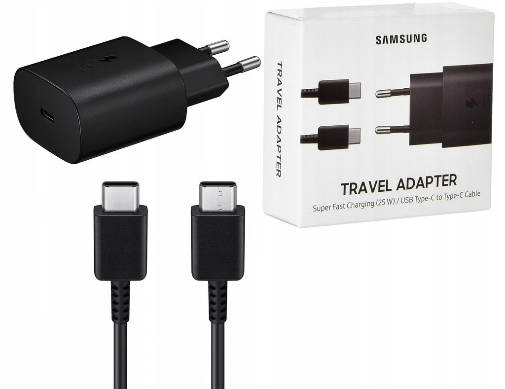 Oryginalna Ładowarka SAMSUNG S21 25W USB-C + Kabel - 10665220558 - oficjalne archiwum Allegro