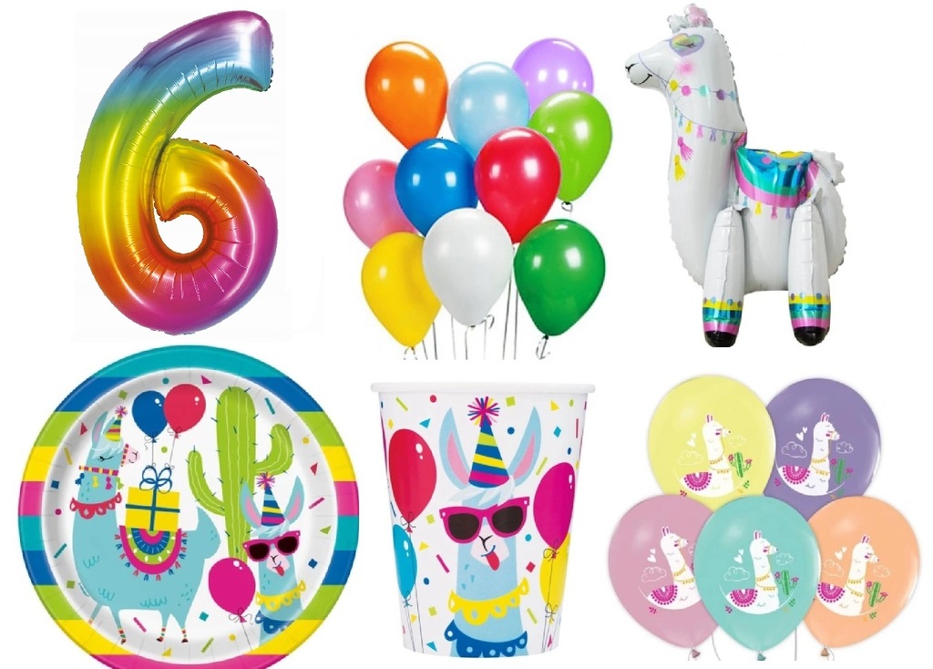 Zestaw Balony Dekoracje LAMA 6 Urodziny - 14207671051 - oficjalne ...