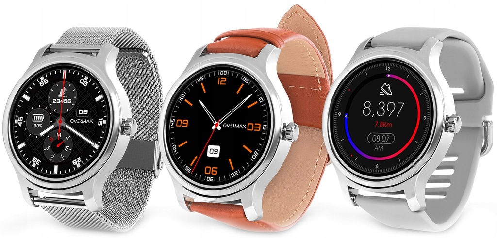 Zegarek SMARTWATCH Overmax TOUCH 2.6 BT 3 paski - 8731390157 ...
