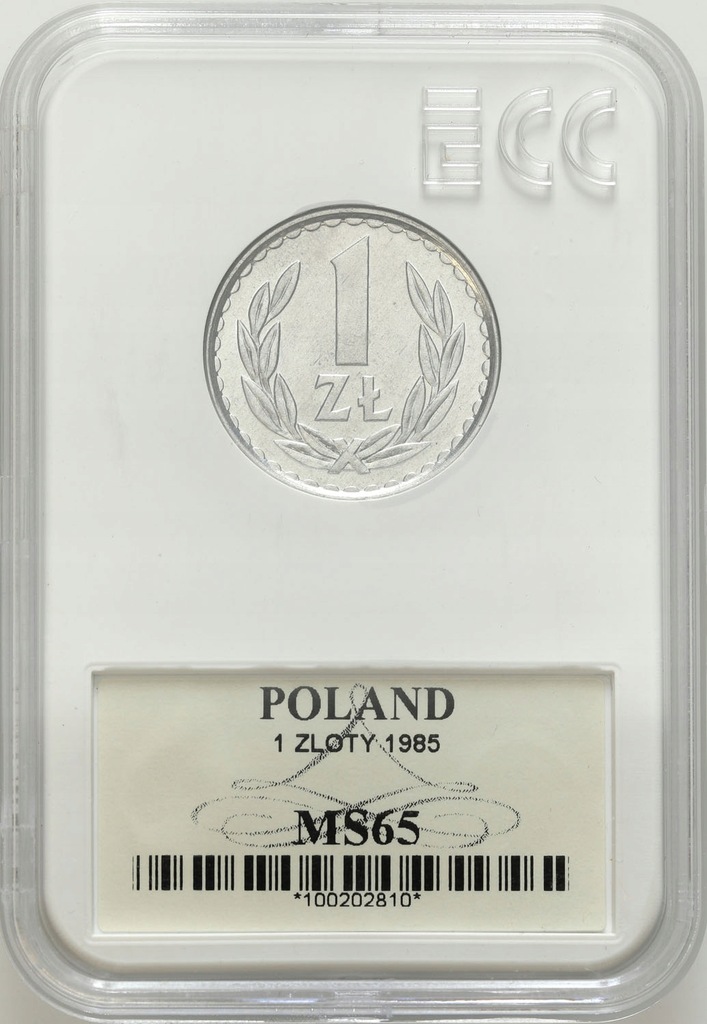 PRL. 1 złoty 1985 Aluminium – RZADKI i PIĘKNY - 17336787976 - oficjalne archiwum Allegro
