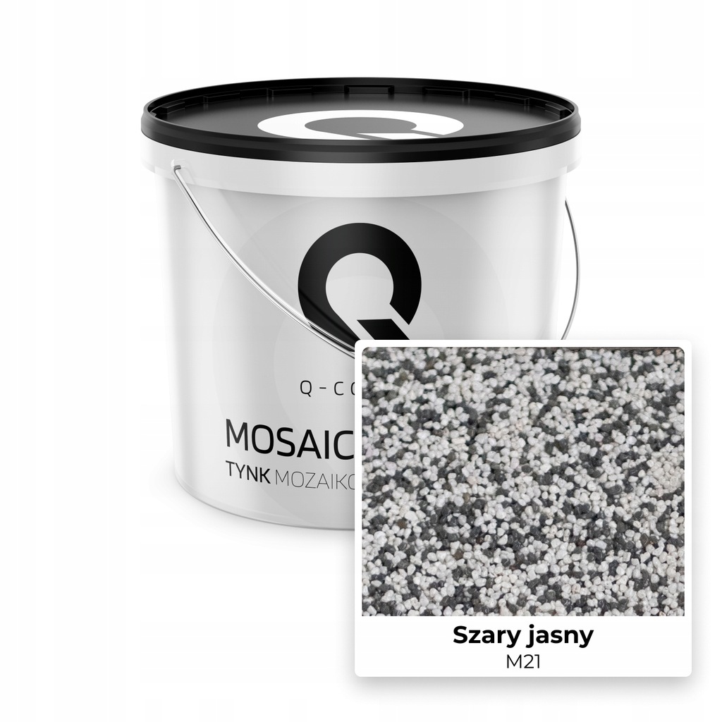 TYNK MOZAIKOWY DEKORACYJNY SZARY JASNY M21 - 13230358153 - oficjalne archiwum Allegro