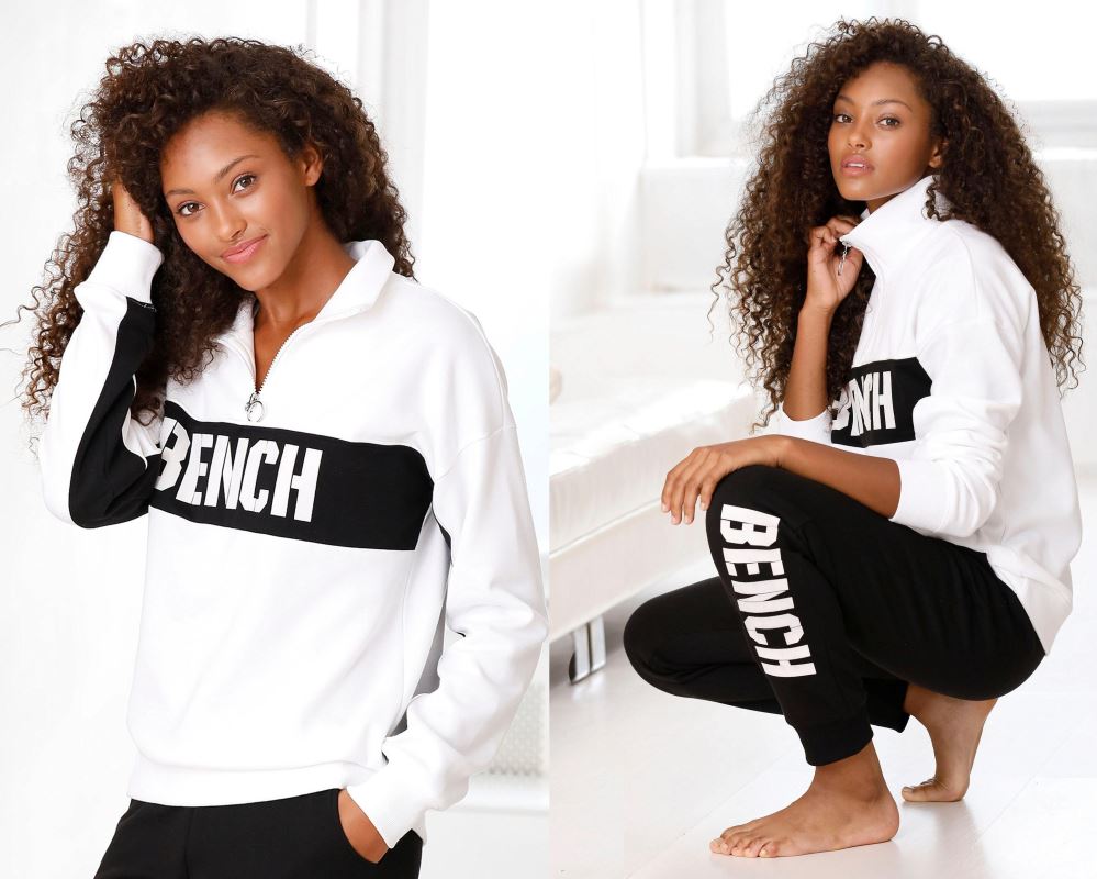 BENCH BIAŁO-CZARNA BLUZA 36/38 - 13912556328 - oficjalne archiwum Allegro