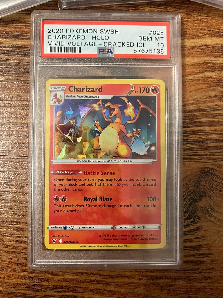 2020 Pokémon SWSH Vivid Voltage Cracked Ice Charizard #25 HOLO PSA 10 ...