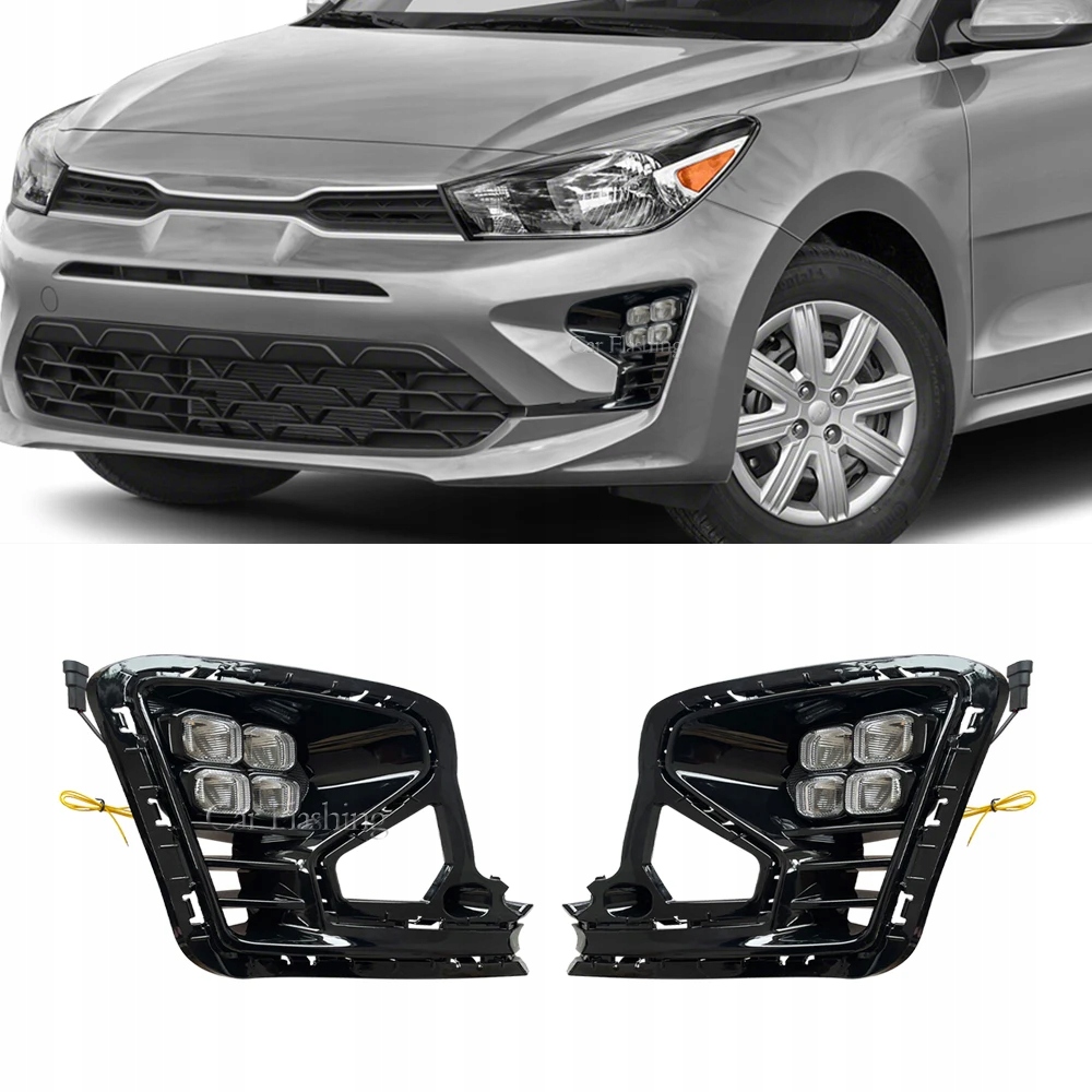 For Kia RIO 2022 2023 LED fog lamp DRL daytime running lights ...
