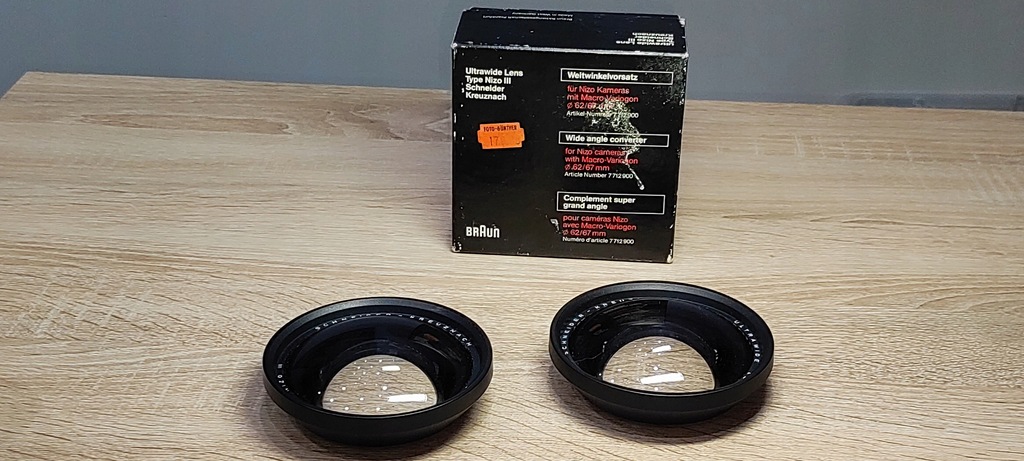 Obiektyw 2 sztuki Schneider -Kreuznach Ultrawide Lens Type NIZO III 62/67mm - 15871260428 ...