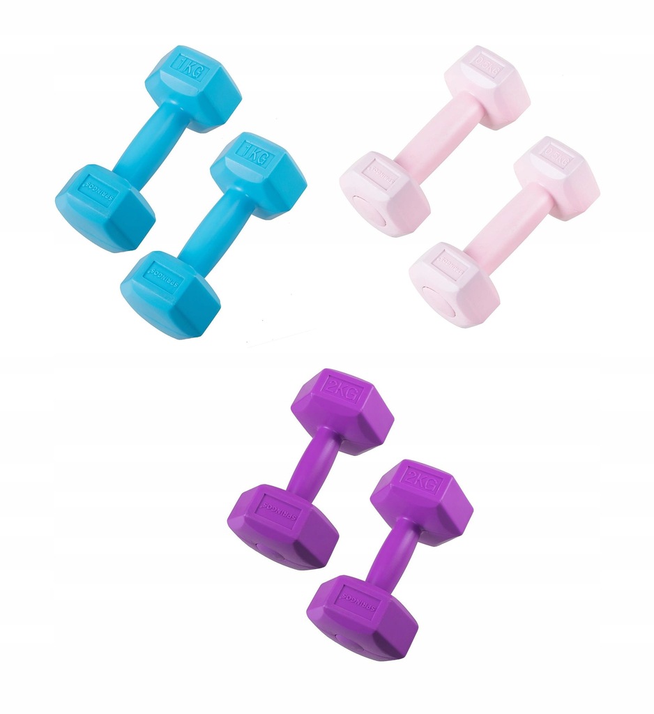 Hantle dla kobiet do ćwiczeń 2x0,5kg +2x1kg+2x2kg - 12851080180 ...