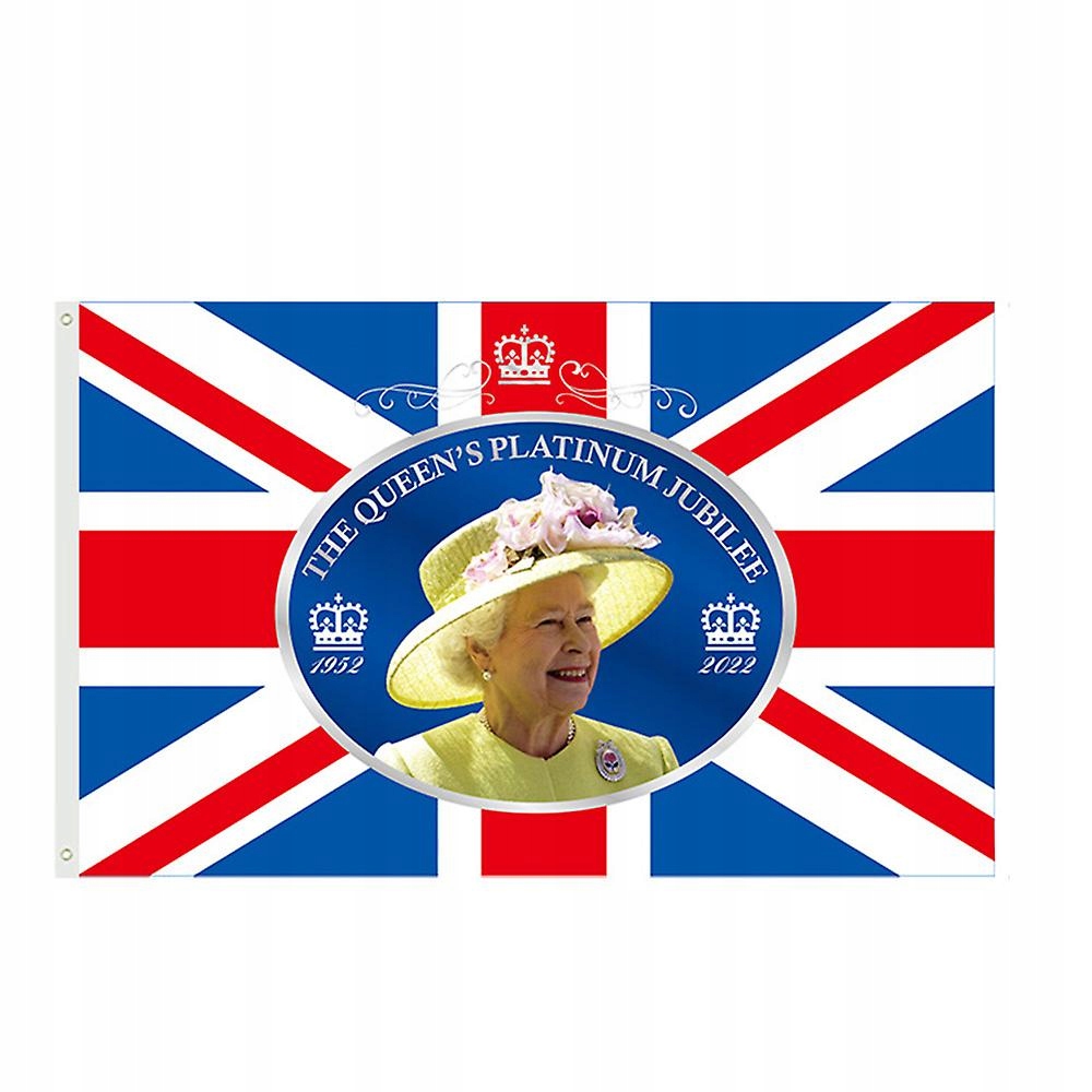 Queen Platinum Jubilee Union Jack Flag Large 5x3ft - 12828973757 ...
