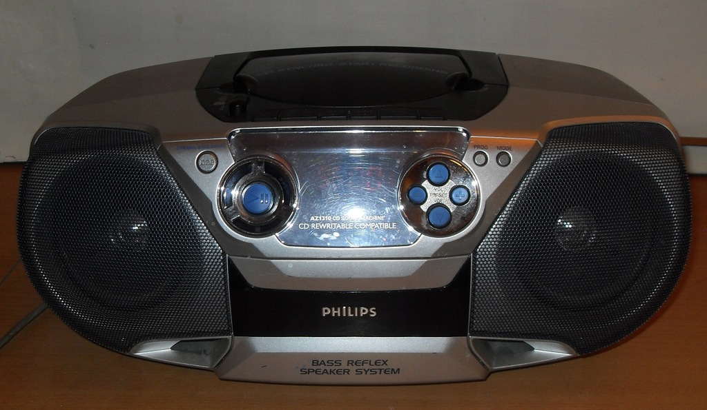 BOOMBOX PHILIPS AZ1310/00C CD + RADIO + KASETA - 12316583410 - oficjalne archiwum Allegro