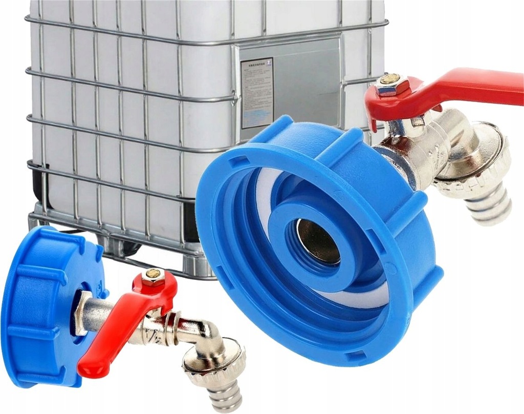 KRAN IBC ZBIORNIKA MAUZERA 1000 L ZAWÓR NA WĄŻ 1/2 - 13457770558 - oficjalne archiwum Allegro