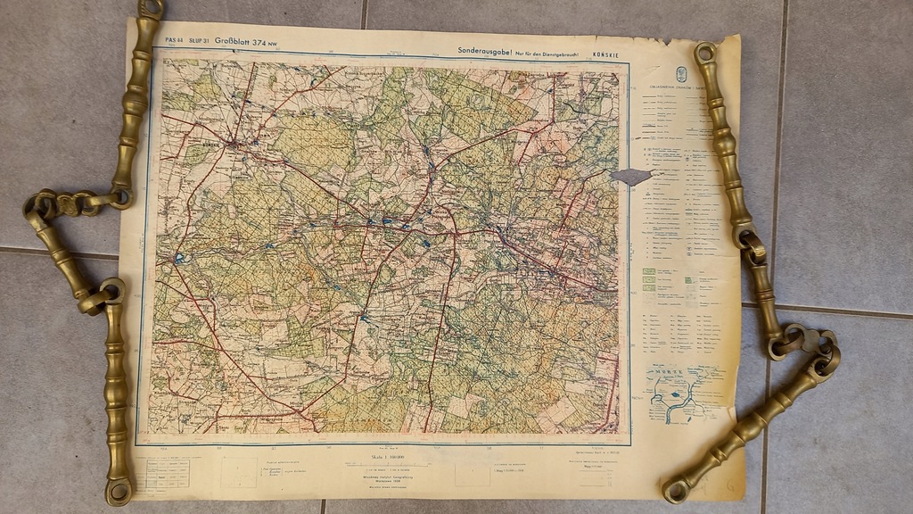 Końskie mapa WIG 1938 r. - 12017677388 - oficjalne archiwum Allegro