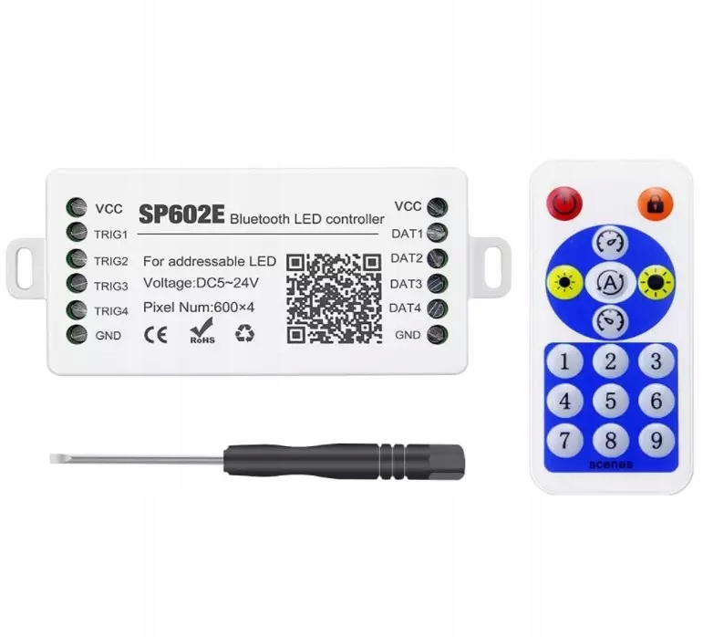 Sterownik SP602E kontroler LED ARGB WS2812B WS2811 - 13087984641 ...