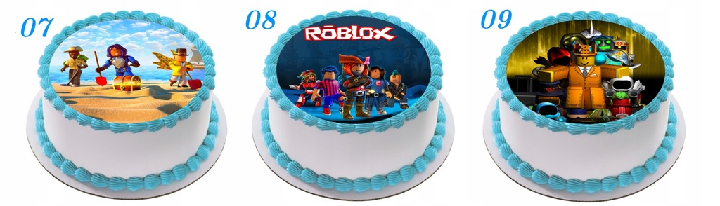 ROBLOX Opłatek cukrowy na tort + napis - 8323181283 - oficjalne ...
