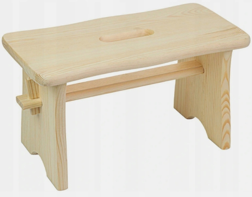 TABORET DREWNIANY RYCZKA NATURALNA NIEMALOWANA - 10992409060 ...