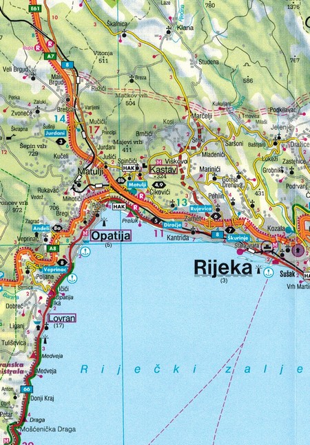 WYBRZEŻE CHORWACJI DALMACJA ISTRIA CHORWACJA MAPA - 7290133446 ...