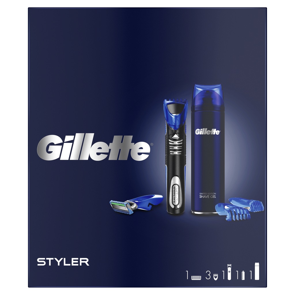 Gillette zestaw żel + maszynka trymer do golenia - 9834780978 ...