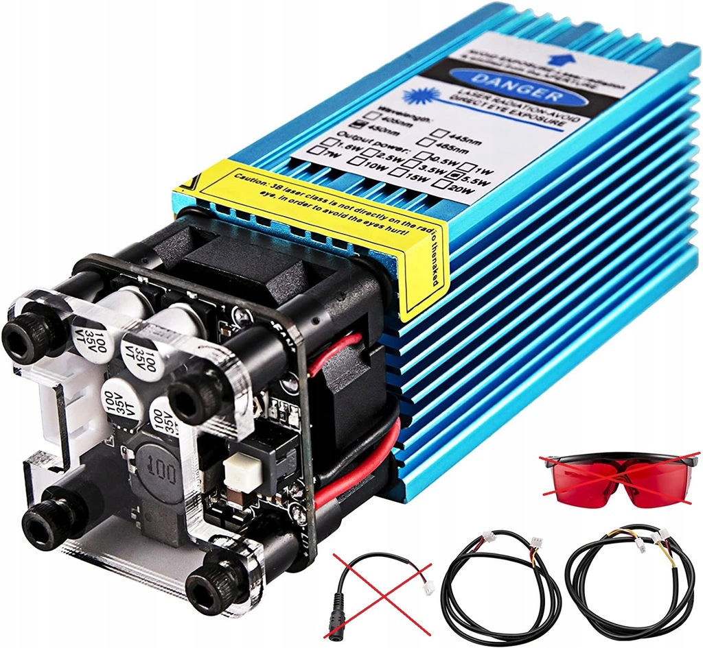 A4 VEVOR CNC Moduł lasera 5.5W do grawerowania - 13575235082 ...