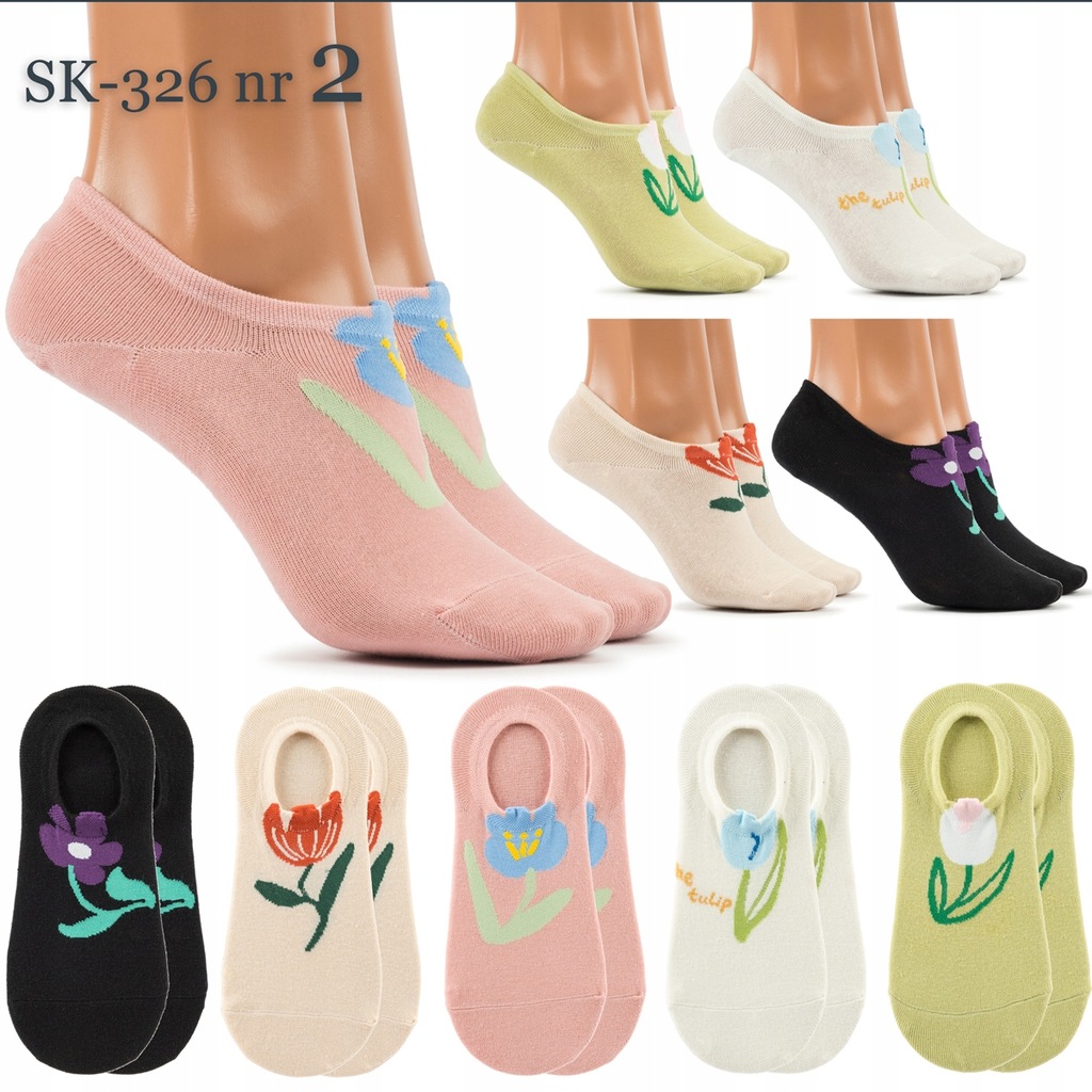 Skarpetki damskie KOLOROWE STOPKI Bawełniane 35-38 - 13517074644 - oficjalne archiwum Allegro