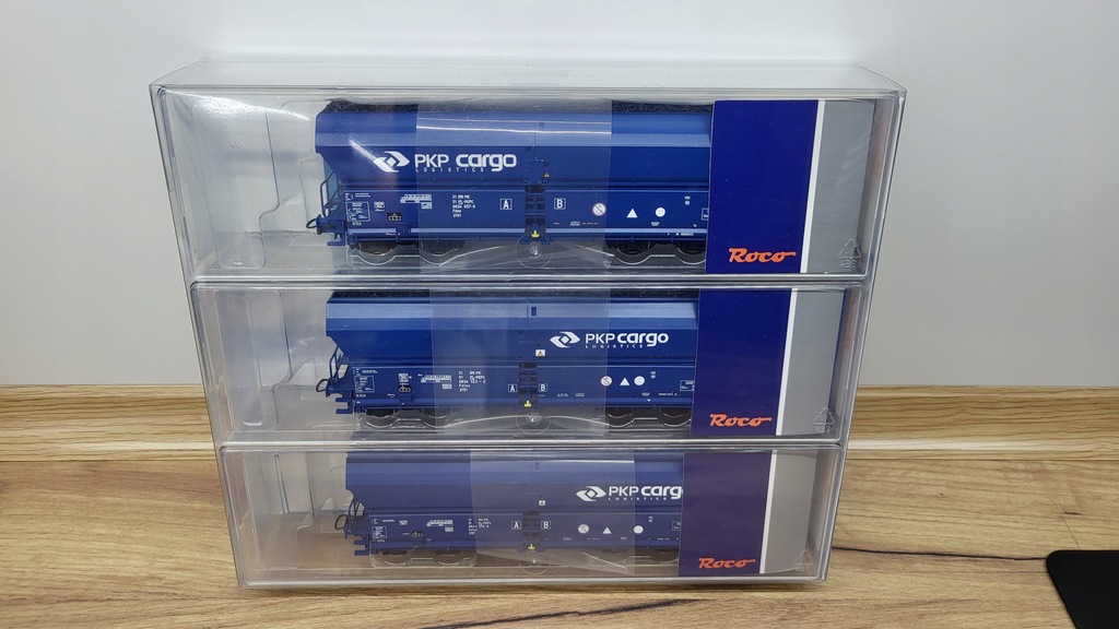 Roco 76046 zestaw wagony weglarki samowyładowcze PKP CARGO z 2020 roku nowe - 14559218587 ...