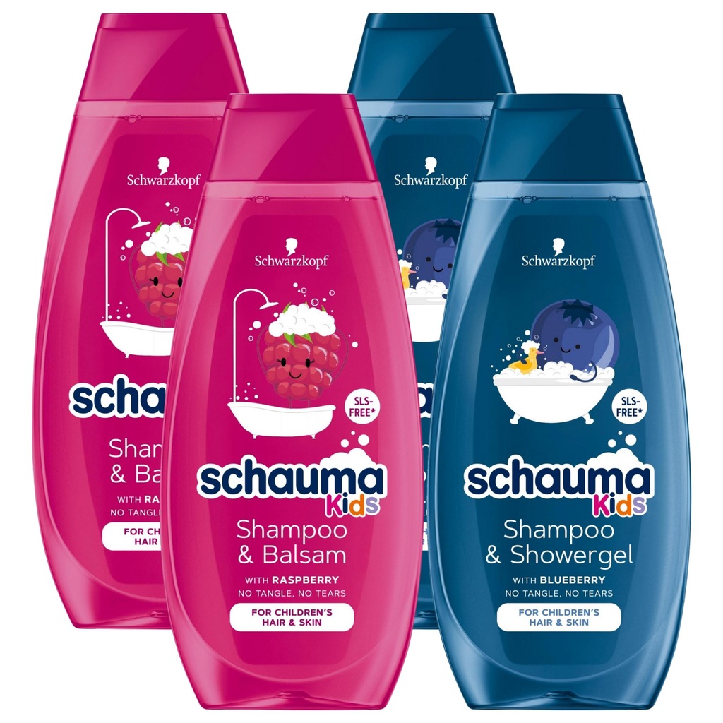 SZAMPON ODŻYWKA ŻEL DLA DZIECI 4X400 SCHAUMA KIDS - 12619294756 ...