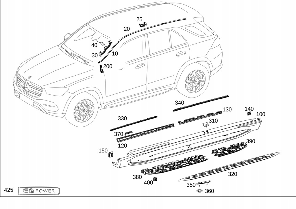 ORYGINALNE PROGI PRAWY LEWY MERCEDES GLE C167 - 9040050575 - oficjalne ...