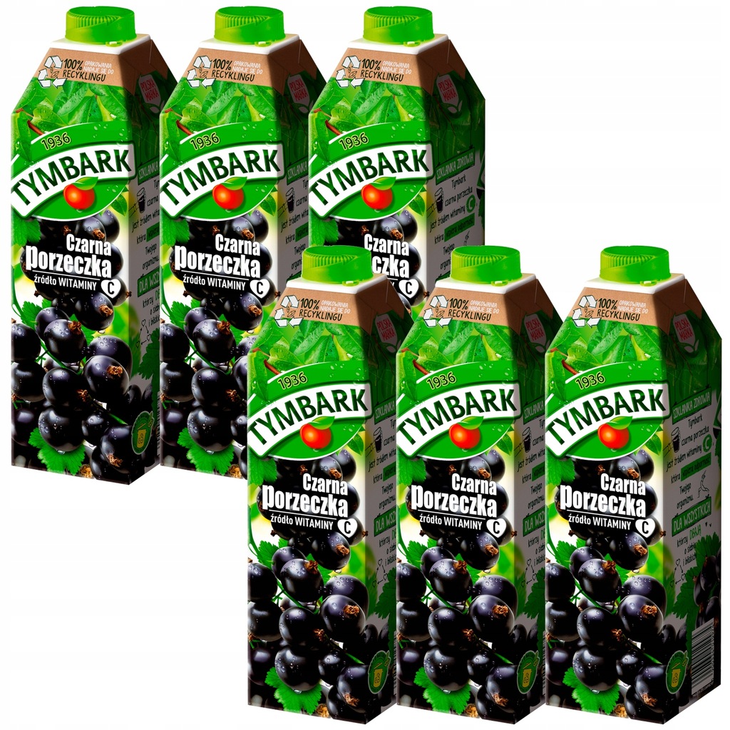 Tymbark Nektar Czarna Porzeczka Sok Napój 6x1l - 9896753808 - oficjalne ...