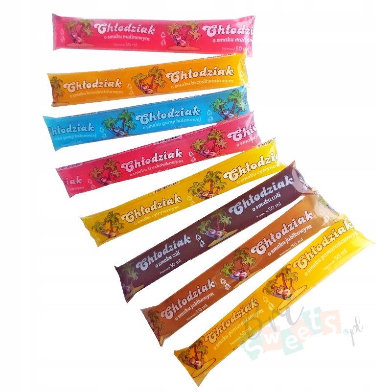 Lody wodne Chłodziaki Sopelek MIX SMAKÓW! 100 szt. - 9801530697 ...