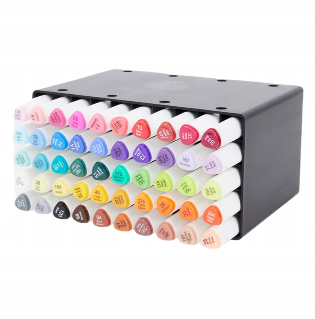 Mazaki DECO TIME DecoTray 50 szt. markery akwarelowe na tacce ...