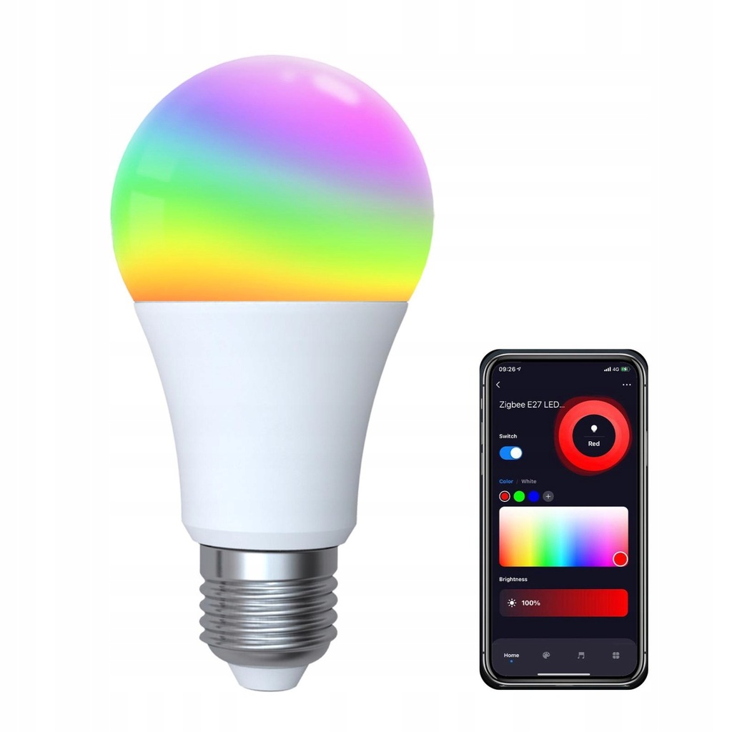 Żarówka LED ZIGBEE TUYA SMART 9W E27 RGB+CCT - 13019255179 - oficjalne archiwum Allegro