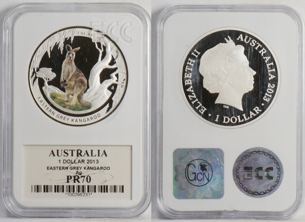CK. AUSTRALIA 1 DOLAR 2013 KANGUR SZARY PR70 21.02 - 15192579619 ...