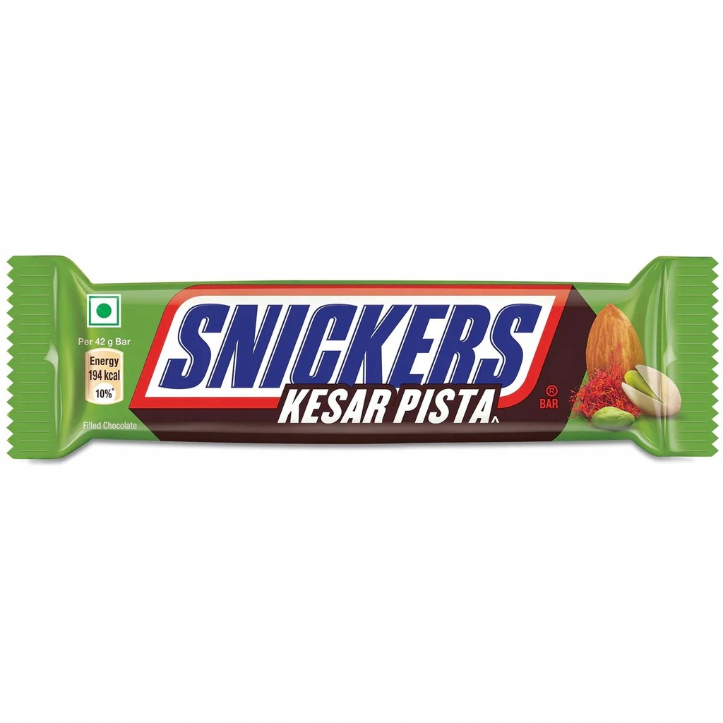 Snickers Kesar Pista baton z orzechami, karmelem i szafranem 42 g ...
