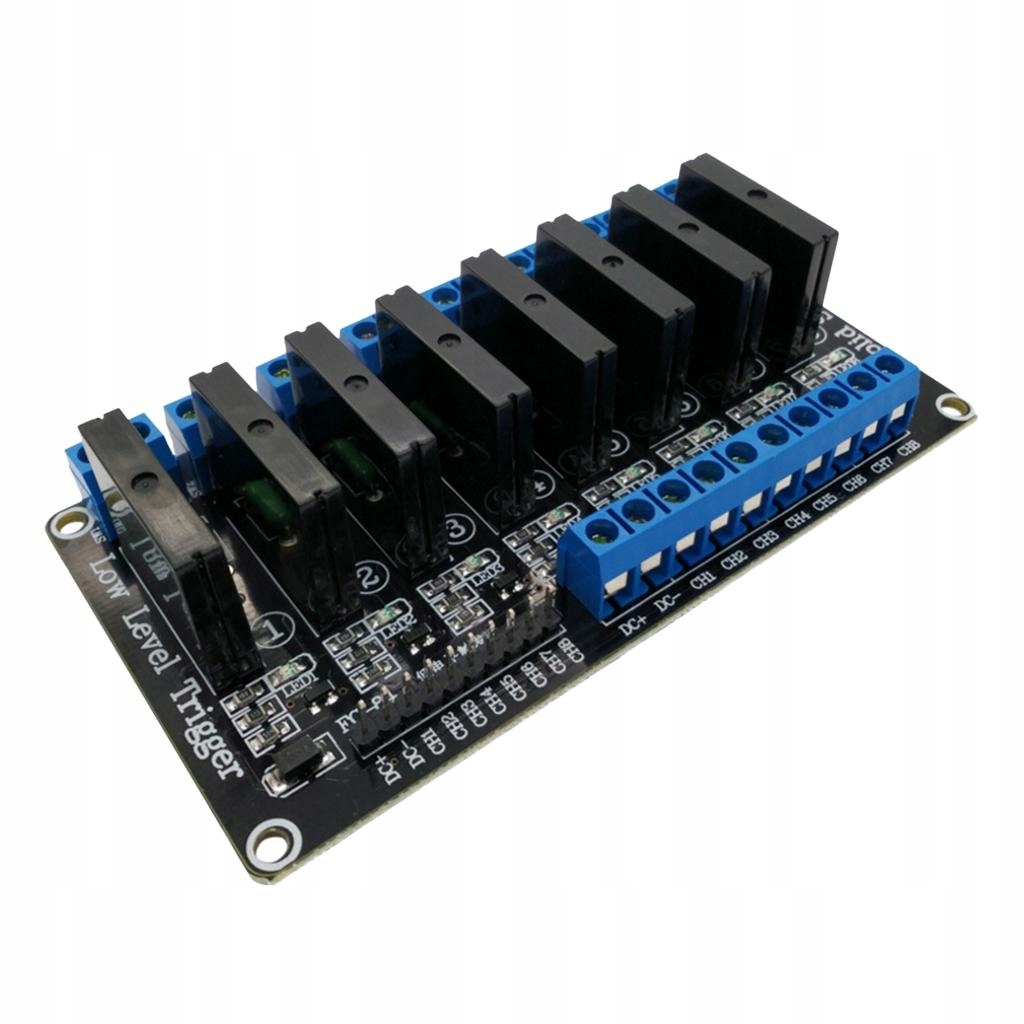 24V 8 CH Low Level Solid State Relay Module with Fuse 240V 2A Output ...