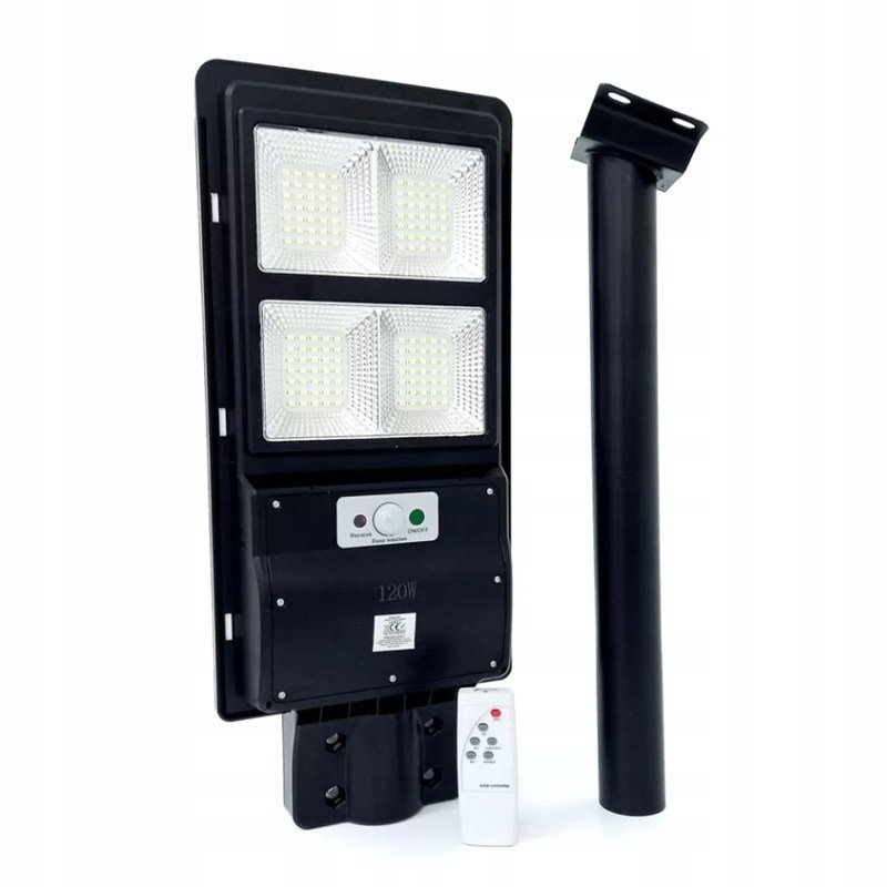 LAMPA ULICZNA LATARNIA SOLARNA 120W PILOT + UCHWYT - 11489658939 - oficjalne archiwum Allegro