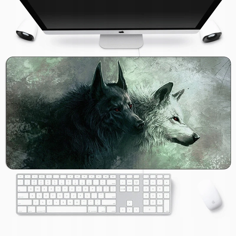 Large Wolf Gaming Mouse Pad Rubber Otaku XL Super Big MousePad Gamer ...