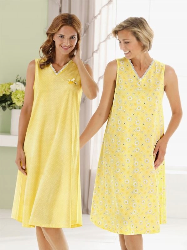 WASCHEPUR KOSZULA NOCNA ŻÓŁTA W KWIATY 48/50 - 14811451888 - oficjalne ...