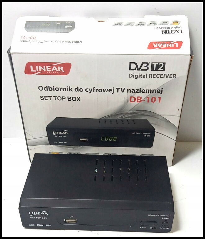 DEKODER DVBT LINEAR DB-101 KOMPLET - 11597090038 - oficjalne archiwum Allegro