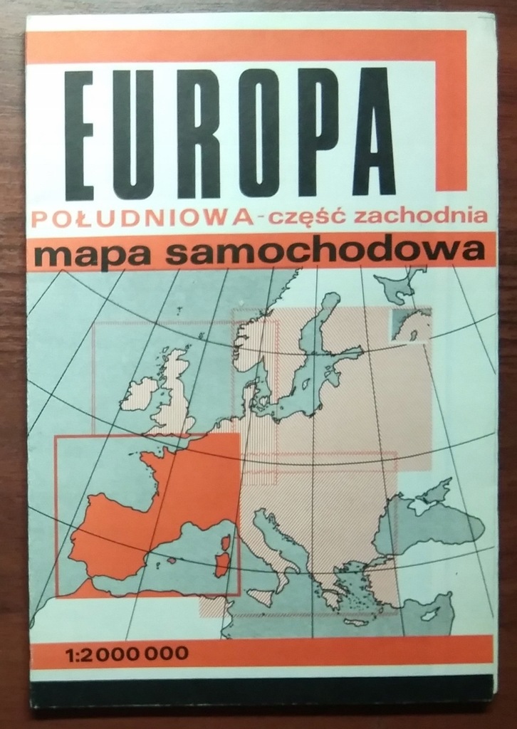 EUROPA POŁUDNIOWA CZĘŚĆ ZACHODNIA mapa sam. 1980 r - 9667952734 ...
