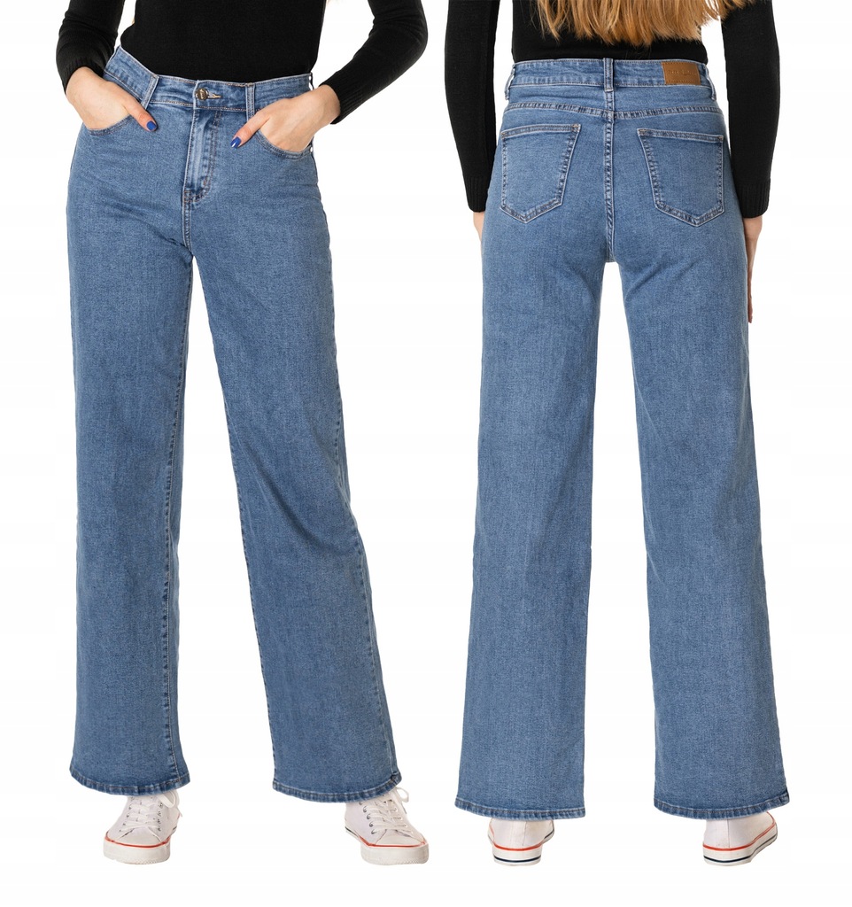 Szerokie Spodnie Szwedy Jeansy Damskie S6687# W44 - 13586133165 ...