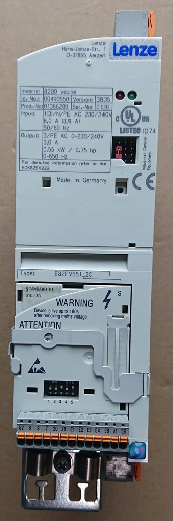 Lenze 8200 Vector E82EV551_2C 0,55kW 3A - 13260842723 - oficjalne ...