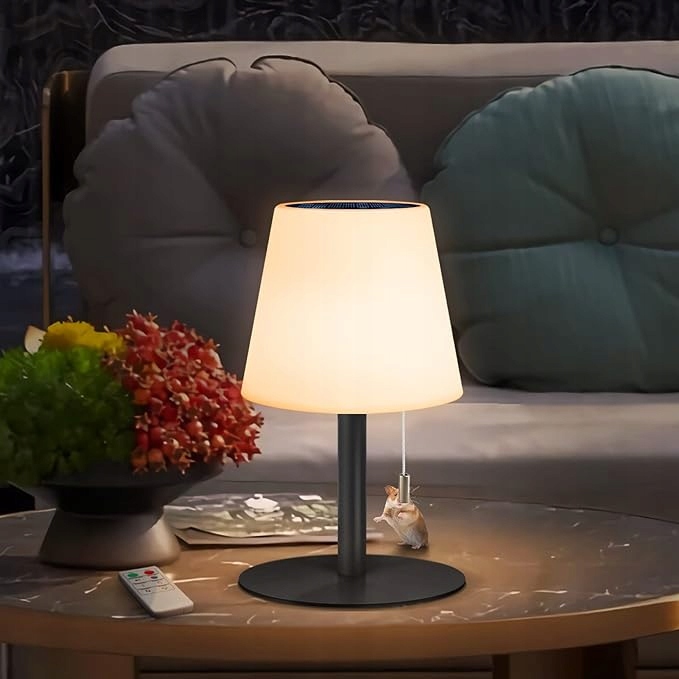 RWWR Solarna lampa stołowa Zewnętrzna lampa stołowa USB i ładowanie ...