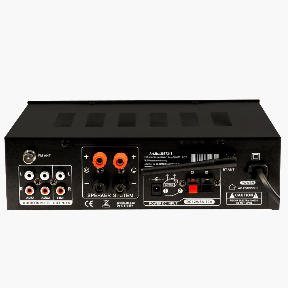 WZMACNIACZ STEREO 2x50W USB SD TUNER BLUETOOTH - 6966928458 - oficjalne archiwum Allegro