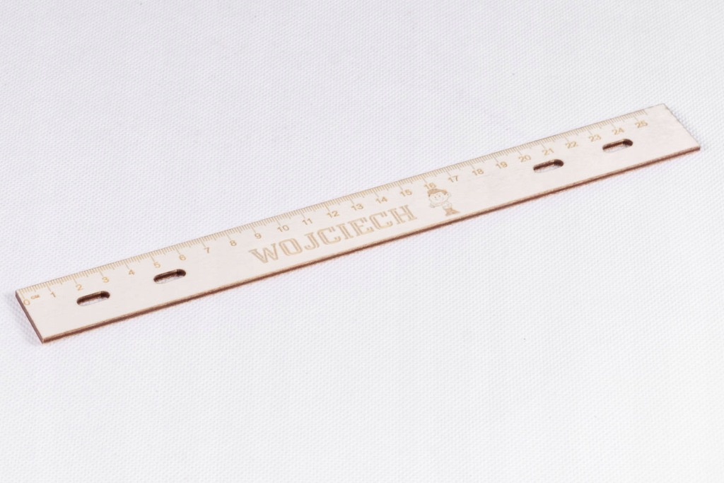 Linijka 25 cm z imieniem drewniana grawer - 9729461164 - oficjalne archiwum Allegro