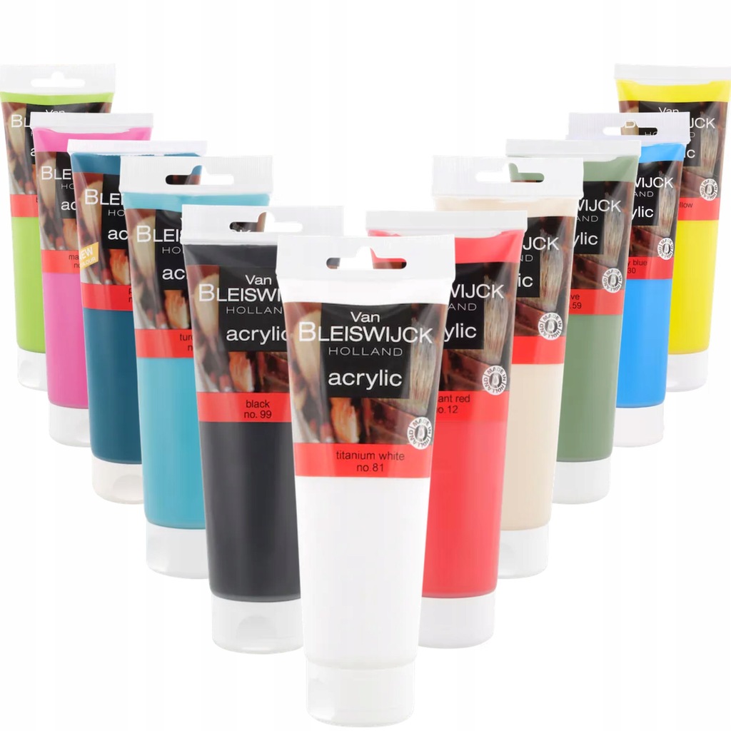 FARBY AKRYLOWE ZESTAW FARB AKRYLOWYCH FARBA AKRYLOWA BIAŁA ZŁOTA ...