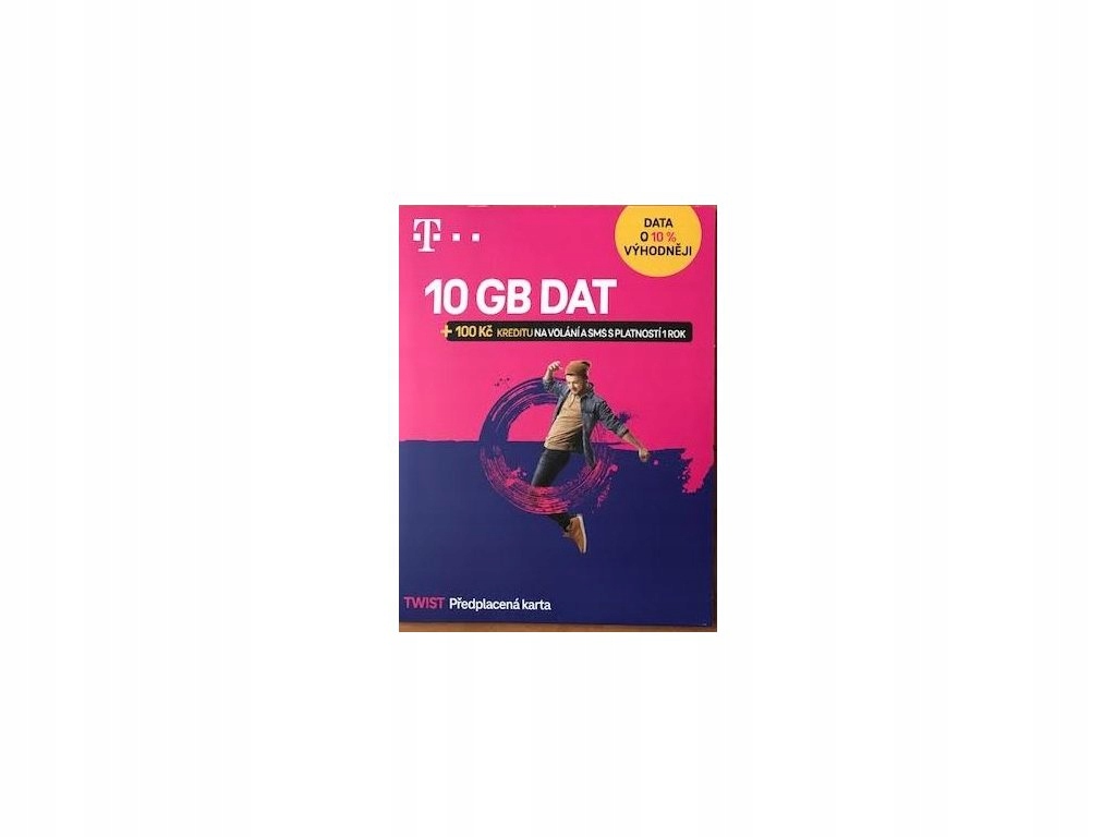 Czeska karta SIM T-Mobile Starter 10 GB + 100 CZK - 11514823789 - oficjalne archiwum Allegro