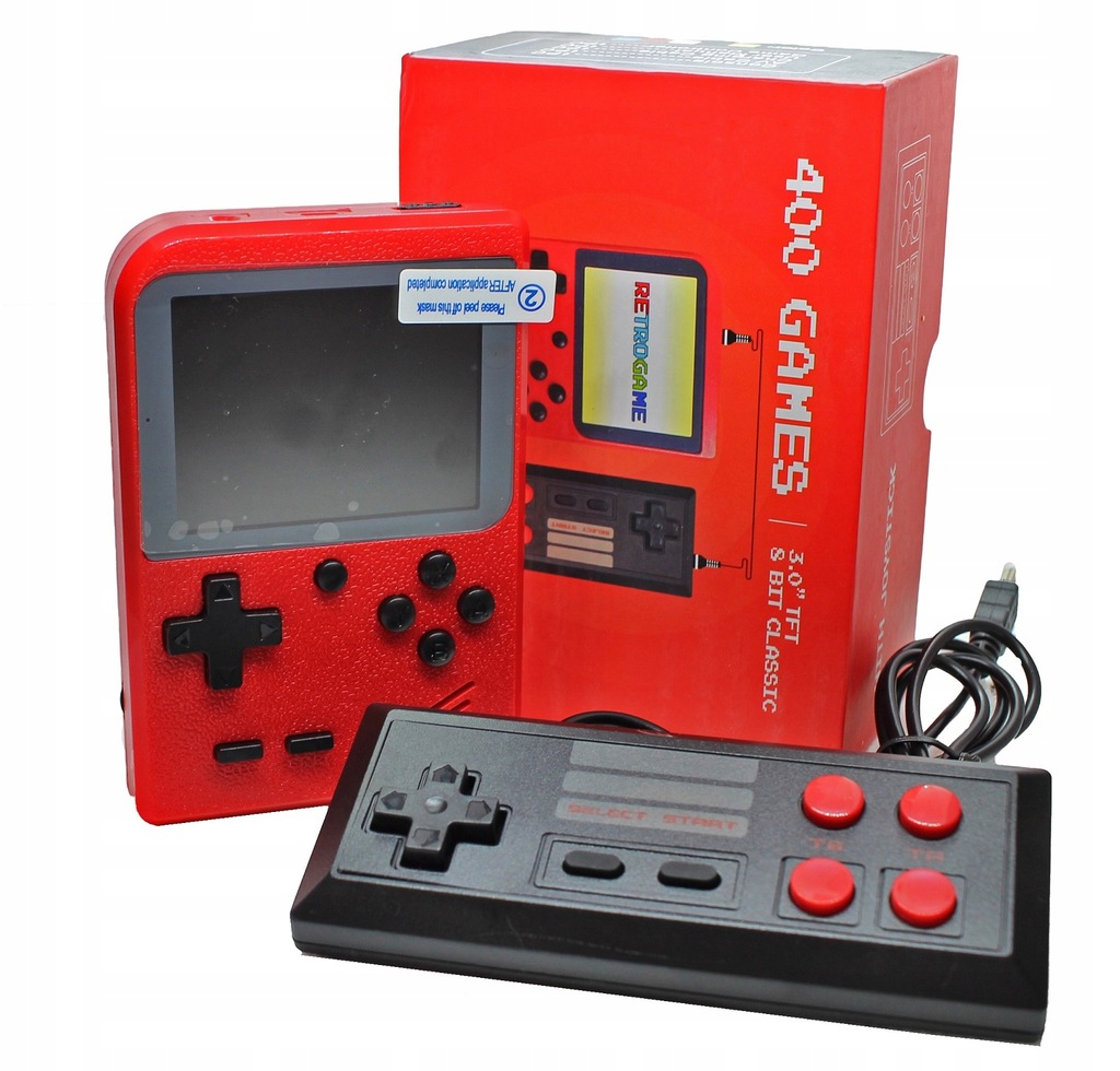 MINI KONSOLA PRZENOŚNA 400 GIER RETRO EKRAN 3.0'' - 9750777664 ...